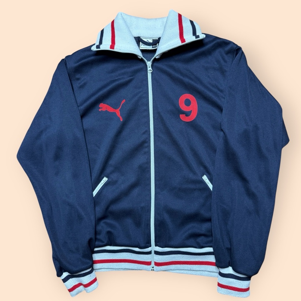 Vintage 1990s Puma Zip Up Track Jacket Men’s Large Bl… - Gem